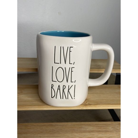 Rae Dunn | Kitchen | Rae Dunn Live Laugh Bark Mug Blue Interior Perfect ...